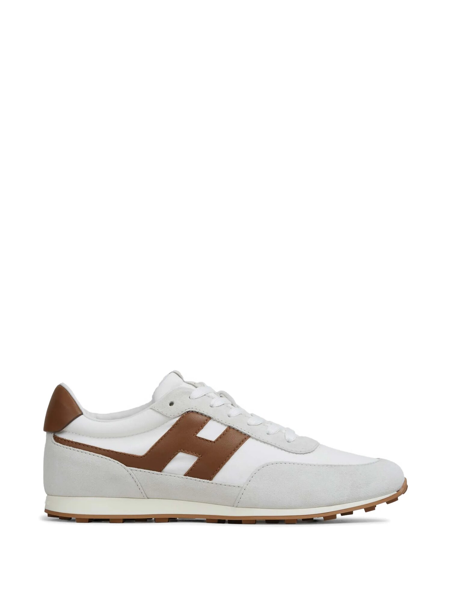 Кроссовки Logo-patch suede-panel sneakers