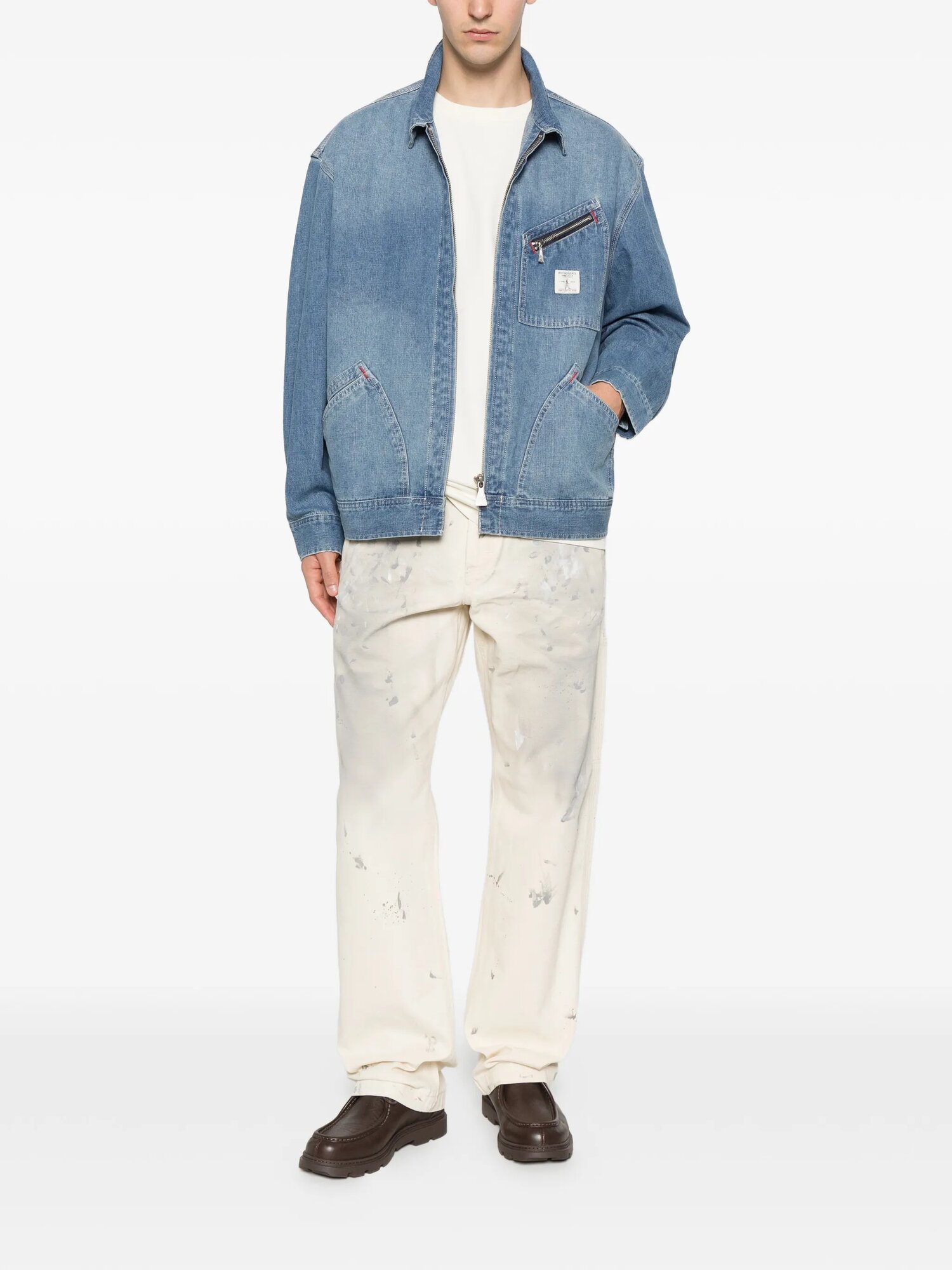 Джинсы Roy Roger's Workwear paint-splatter jeans, размер S, разноцветный — фото 1