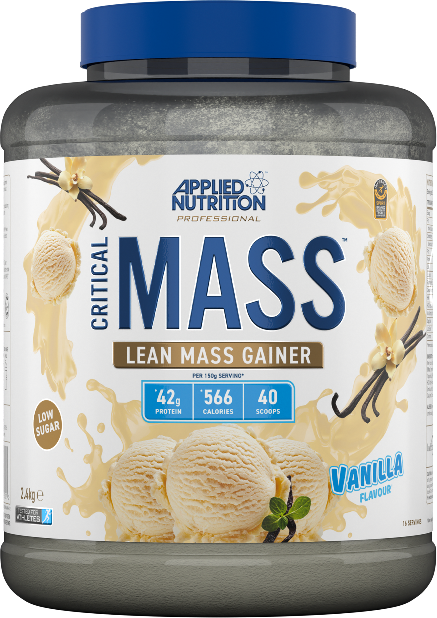 Гейнер Критикал Масс Профешионал 2400 гр Ваниль / Applied Nutrition Critical Mass professional