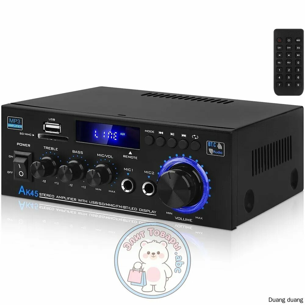 Приемник аудиоусилителя Bluetooth 5.0-стереоусилитель AK45HIFI Mini