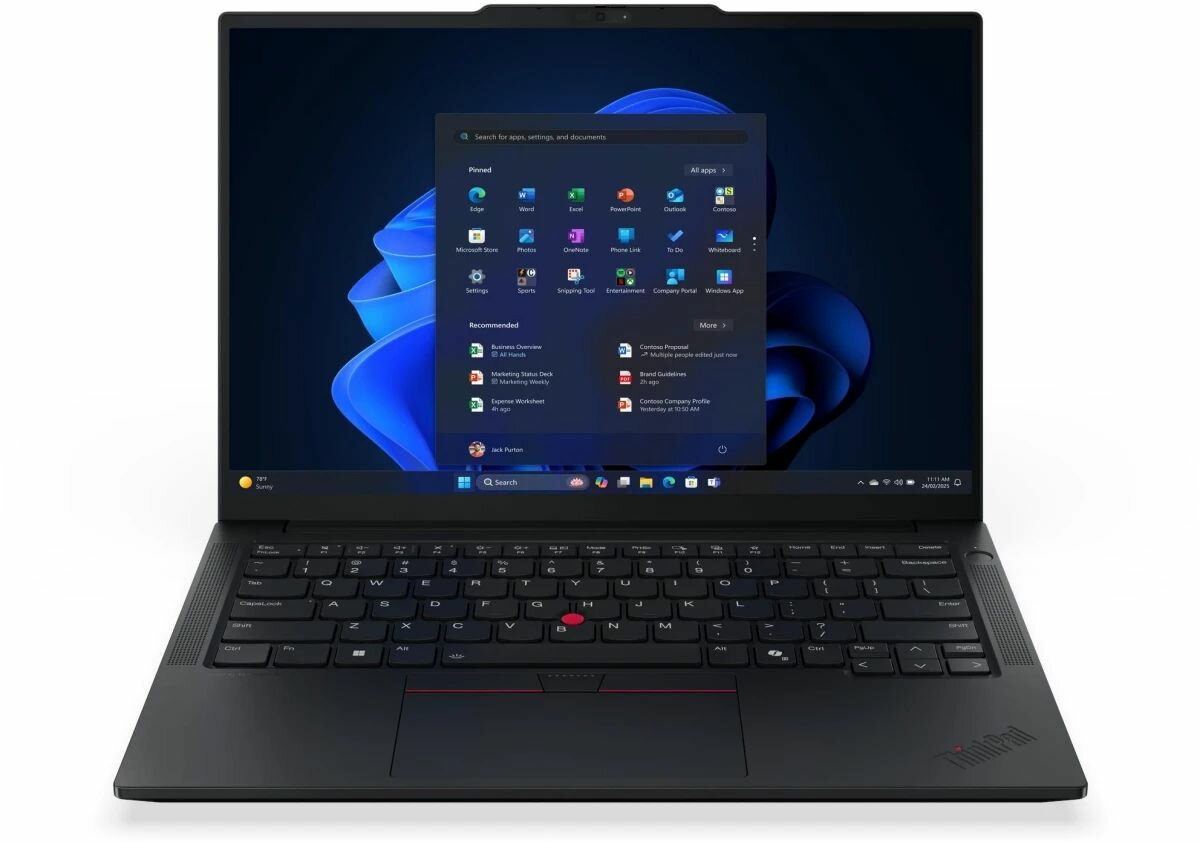 Ноутбук Lenovo ThinkPad E14 Gen 7 14" (1920x1200) IPS, Intel Core 5 210H, 16GB DDR5, 512GB SSD, Intel Graphics, Windows 11 Pro, black