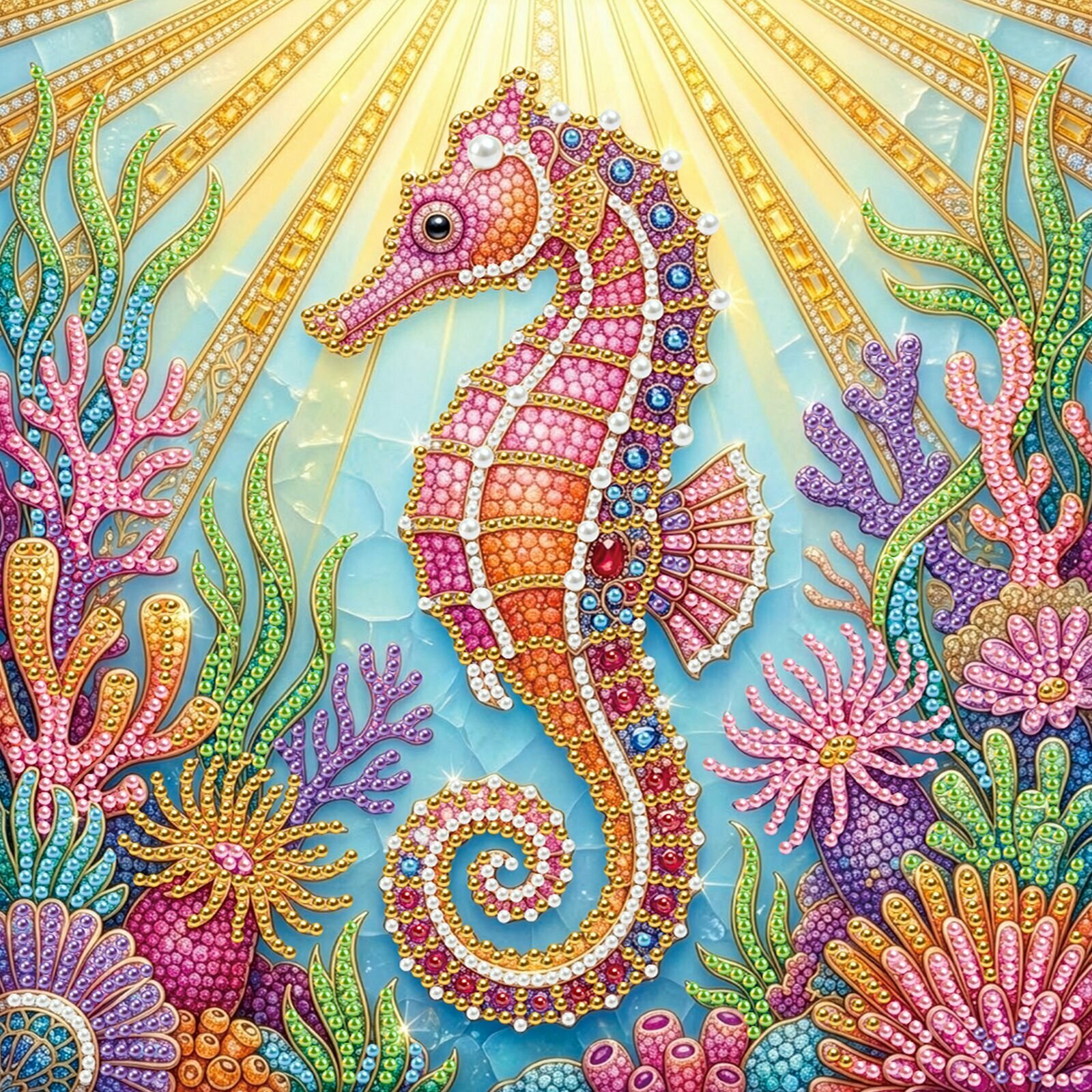 DIY-картина из бисера с рамкой, 25 25 см, холст с кодами цветов