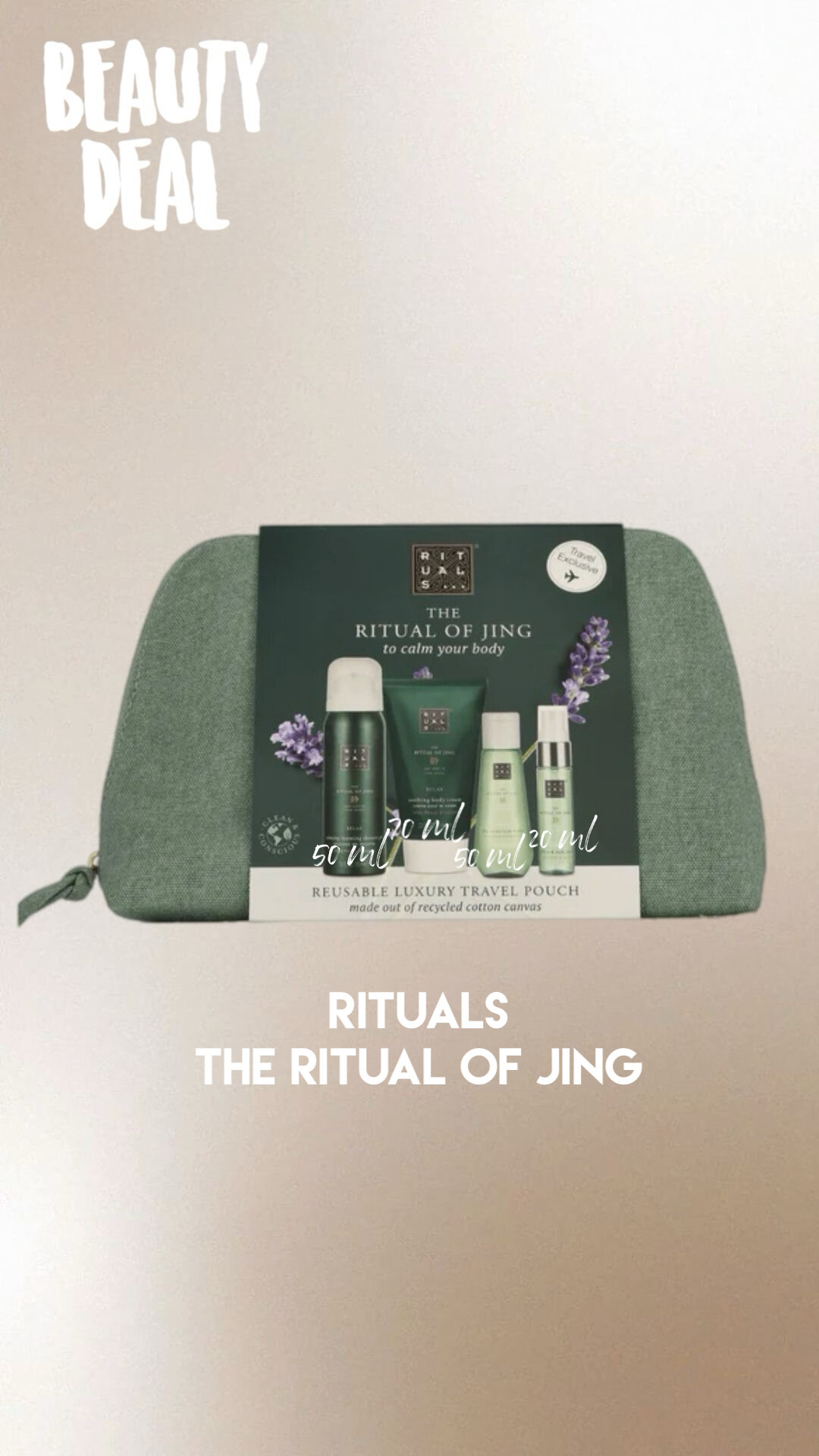 Rituals, набор ухода за телом с косметичкой, the ritual of jing