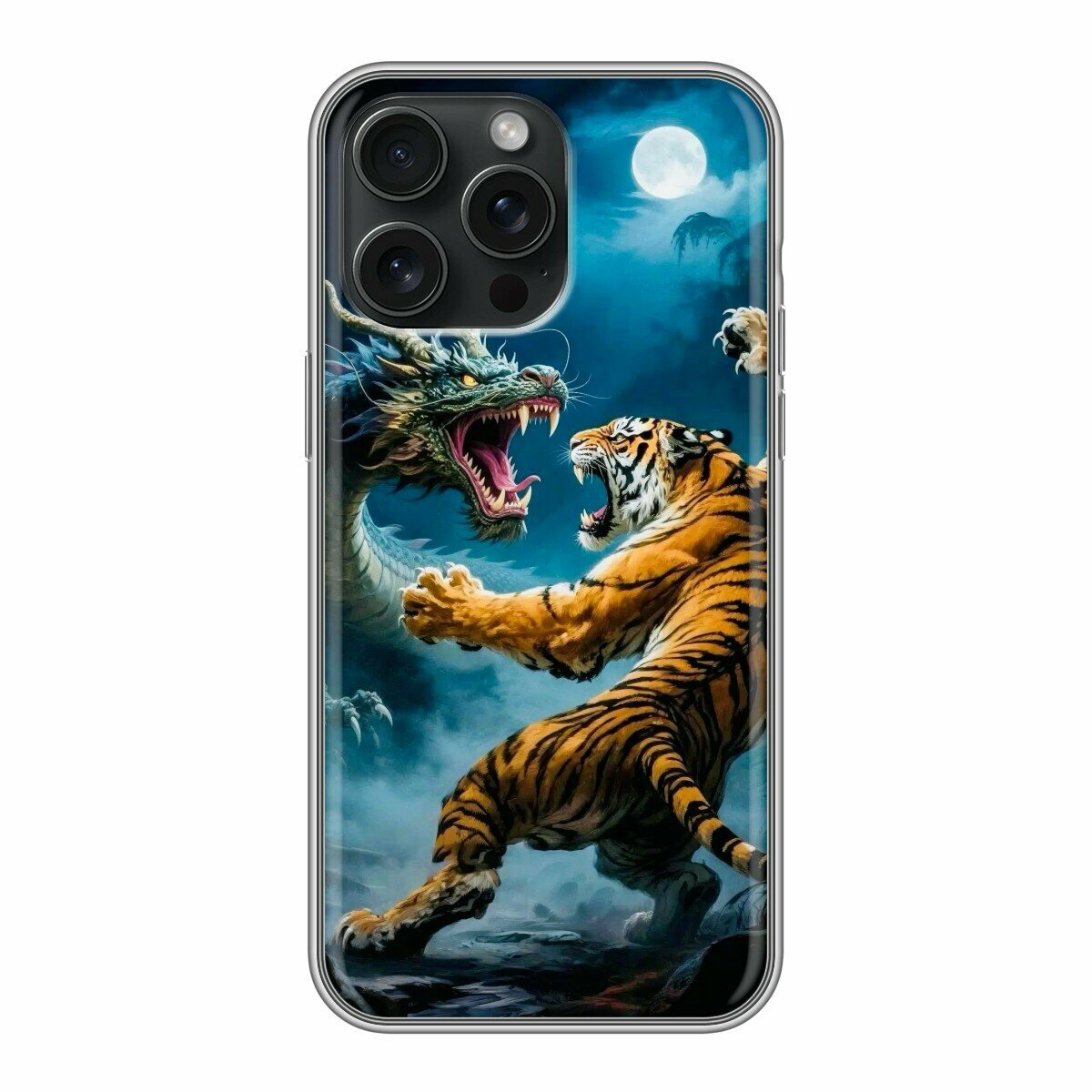 Чехол для Iphone 15 Pro Max с принтом Тигр (Айфон 15 Про Макс)