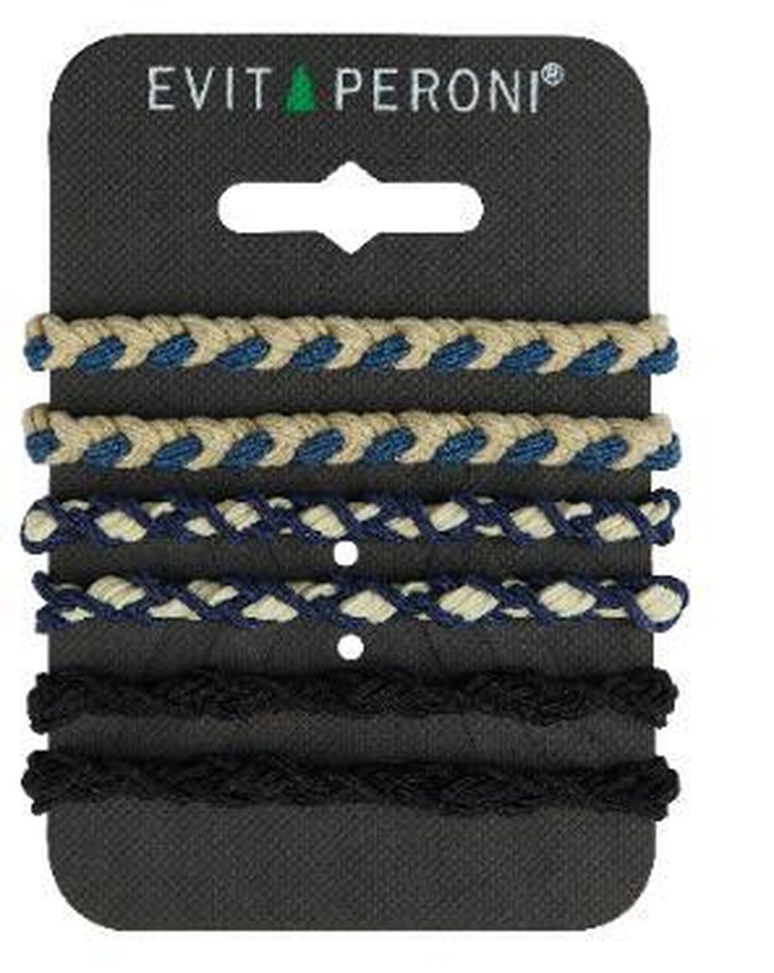 Набор резинок EVITA PERONI, для волос, текстиль, синий, 5 шт.