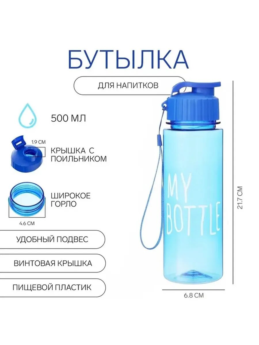 Многофункциональная бутылка для воды 500 мл