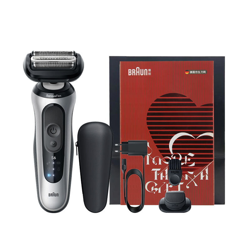 Электробритва мужская BRAUN 6 Series Pro 1200s Foil Razors, 6 Series Pro 1200s Silver Valentine Box