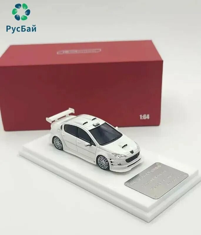 Машинка модель Mk Miniatures 1/64 такси Peugeot 406 407 MK164, Limited edition 499 units(Resin car model)
