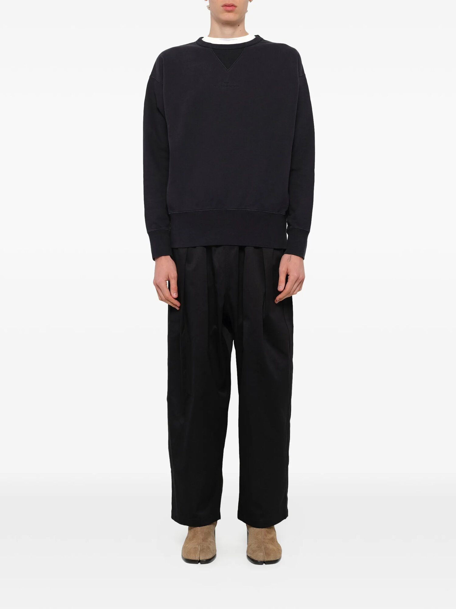 Толстовка Maison Margiela Crew-neck sweatshirt, размер M, , black/black — фото 1