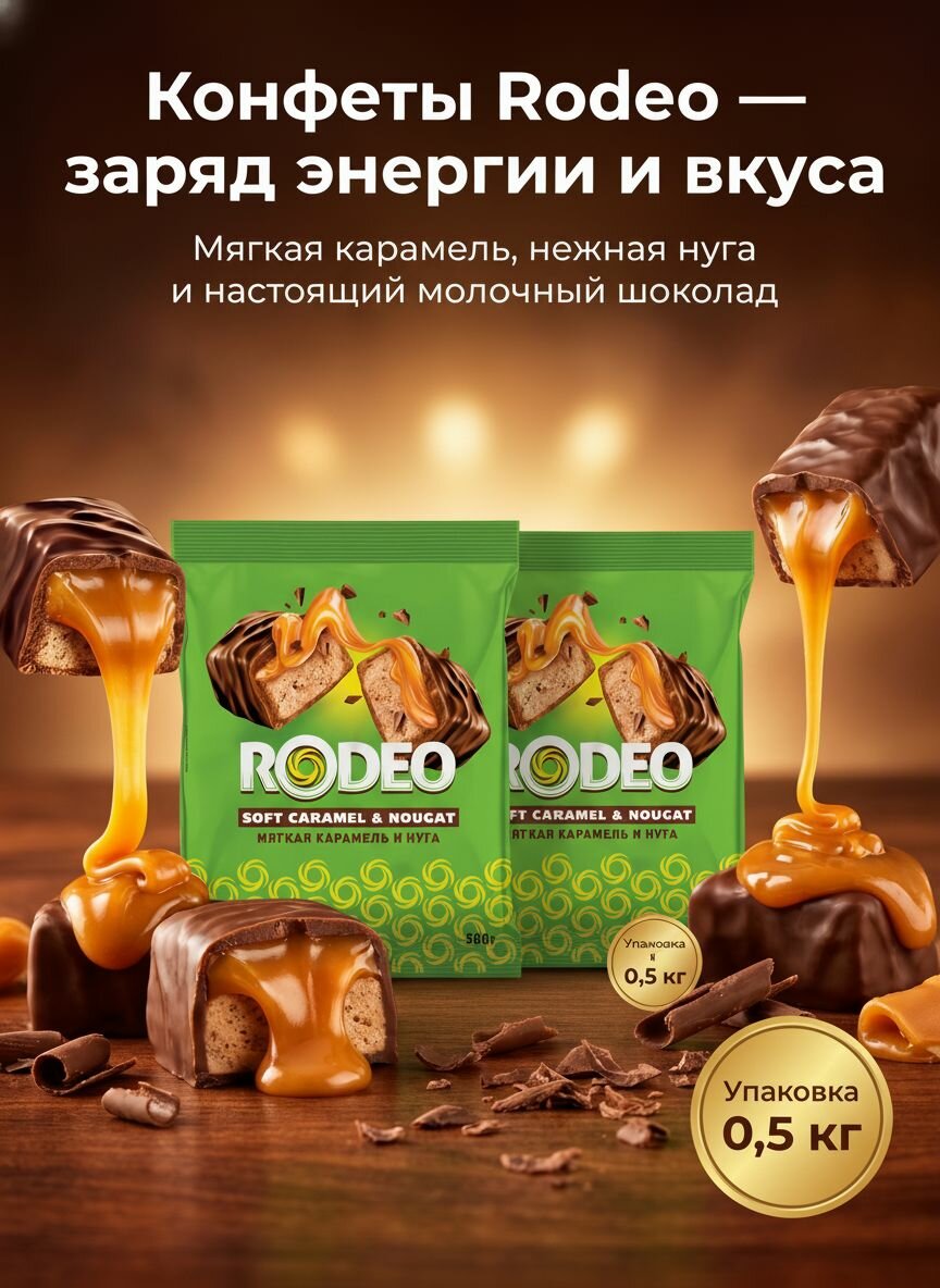 Конфеты Rodeo (2 упаковки по 0,5 кг)