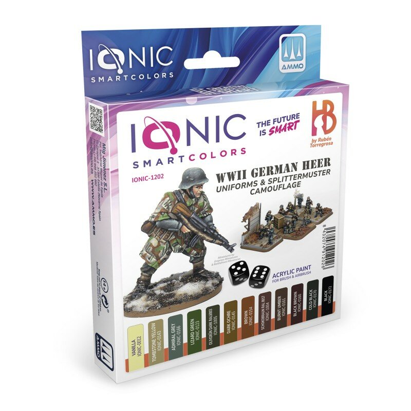 Набор акриловых красок IONIC Smart Colors - WWII German Heer Uniforms & Splittermuster Camouflage