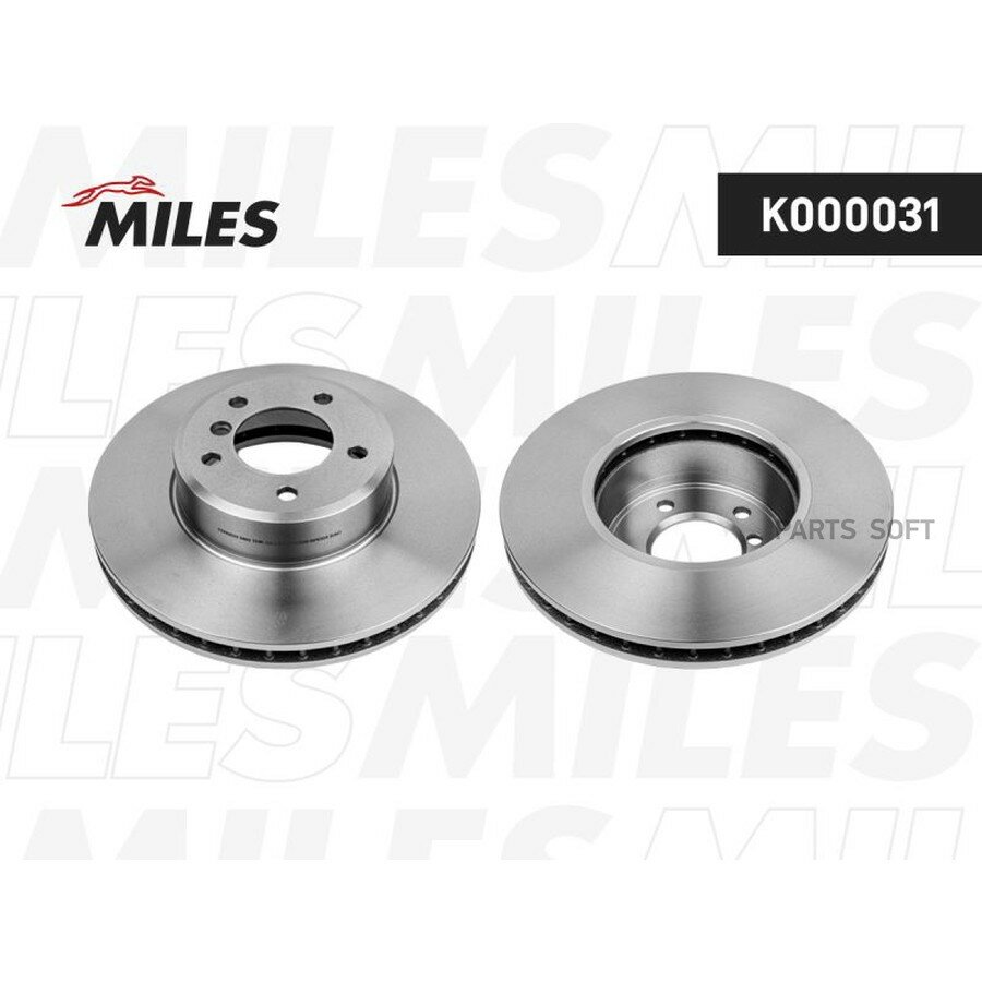MILES K000031 Диск тормозной BMW E60/61 2.0-3.0 03- передний вент. ()