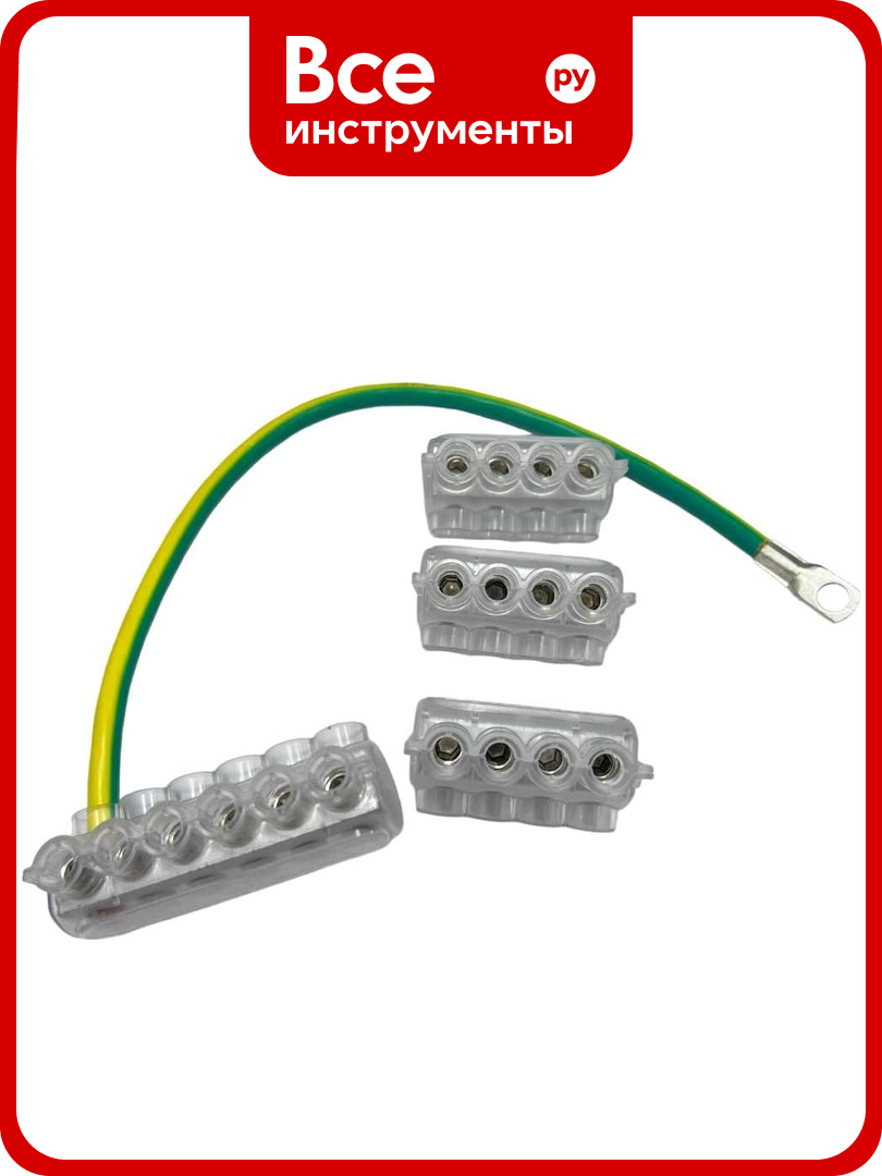 Комплект клеммников гринэнерго НК-15 SV-15 (IEC 60947-7-1) – многоразовый поликарбонатный клеммник