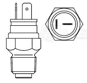 Датчик температуры Fiat Ducato (Sollers-RUS) 08-- 2.3D (резьба M16x1,5)