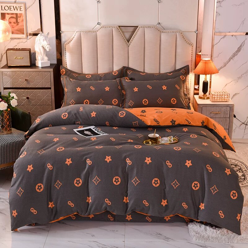 Комплект постельного белья Crystal Home Textiles из 100% чистого хлопка, четыре предмета, утолщенный, полностью