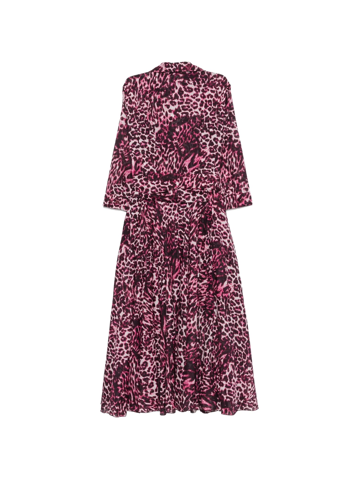 Платье Samantha Sung Leopard-print belted dress, размер 12, коралловый/розовый — фото 1