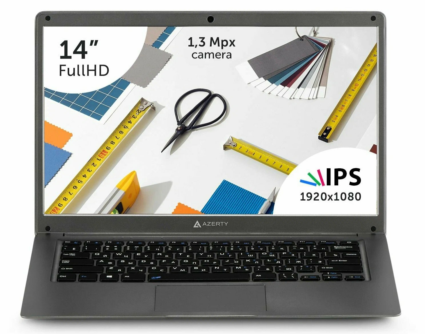 Ноутбук 14.0 Azerty RB-1451-8-256 120-1137 FHD IPS Celeron N4020 8Gb SSD 256Gb W11Pro темно-серый