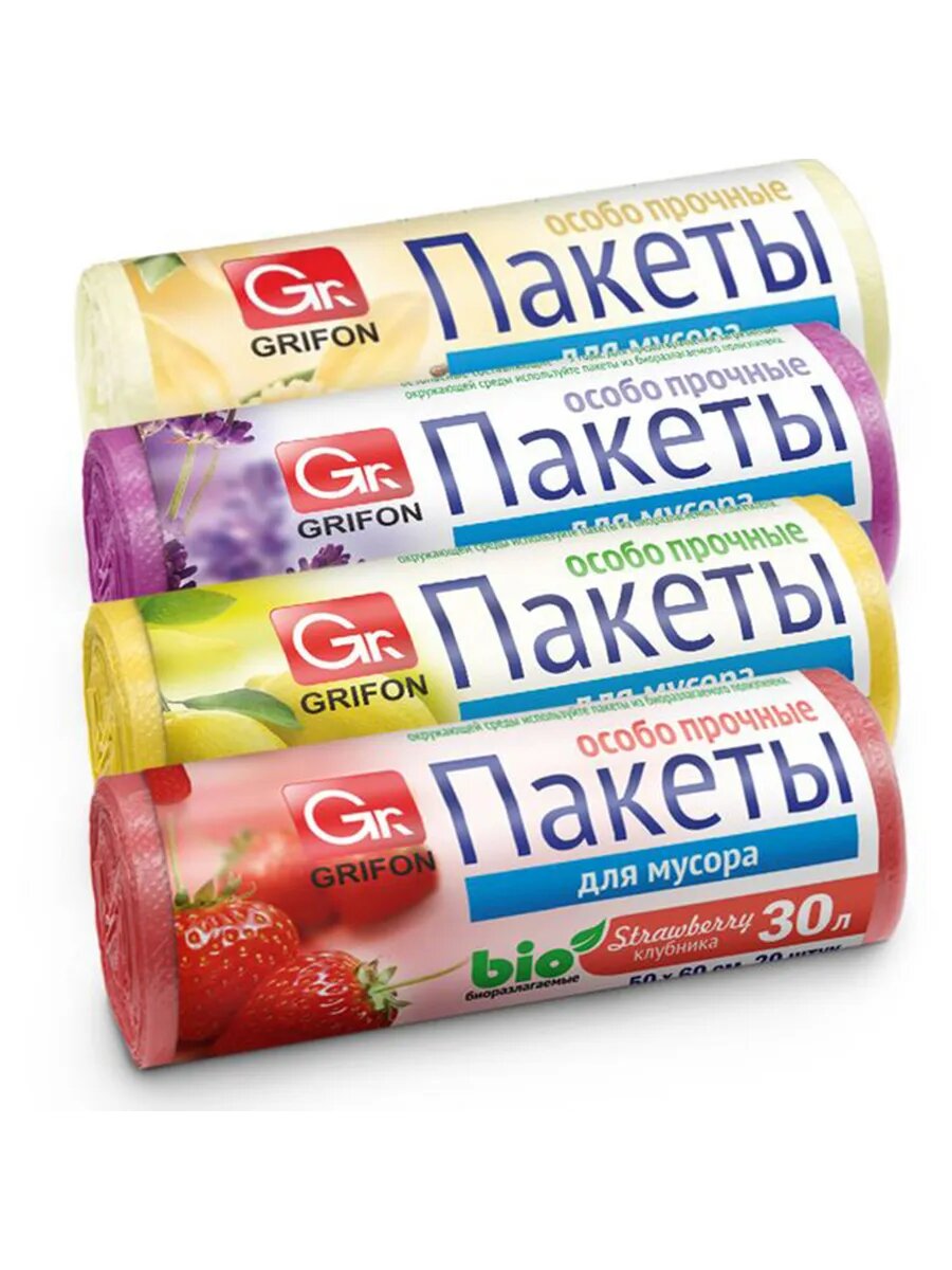 Мешки для мусора ароматизированные 30 л 4 уп.