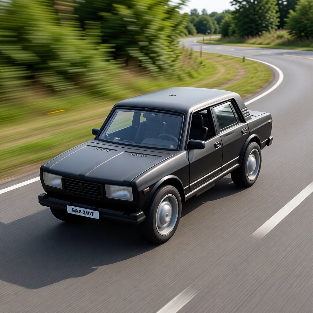 Машина пластиковая LADA ВАЗ-2107 13,5 см, инерционный механизм