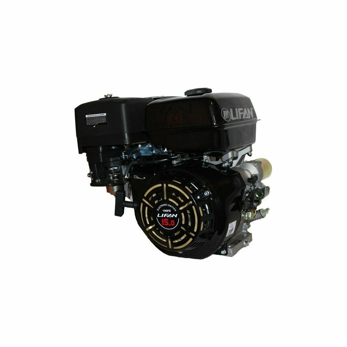 Двигатель Lifan бензиновый 190F (15 л. с, горизонтальный вал 25 мм) 190F