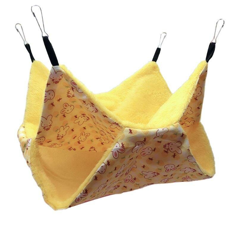 Подвесное гнездо-гамак для мелких домашних животных, Желтый - L