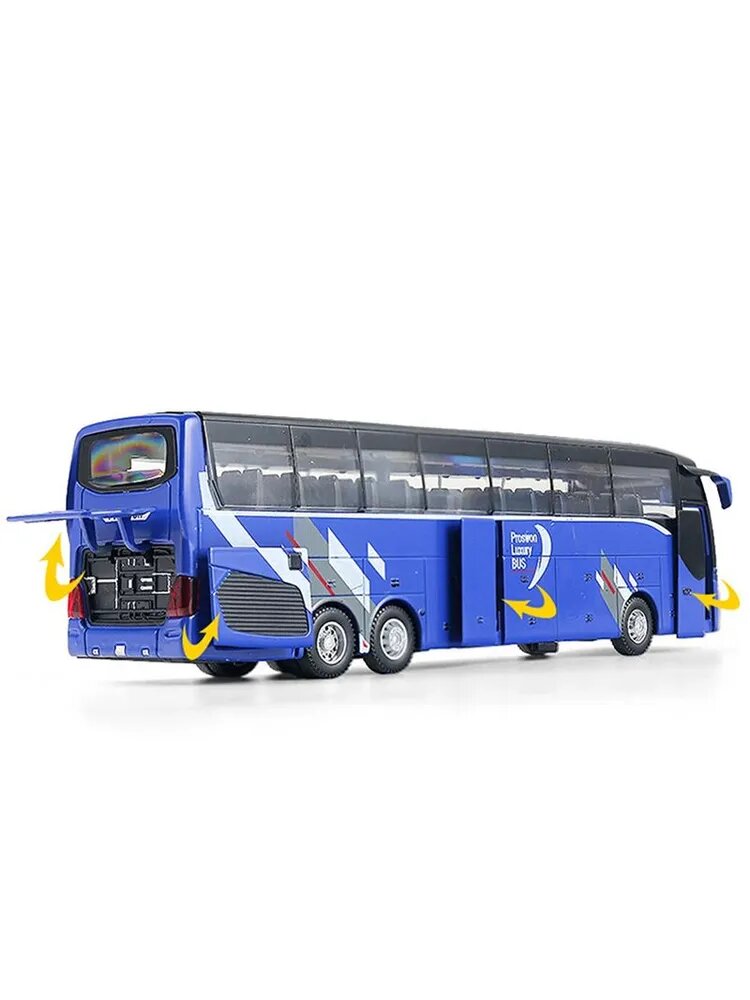 Автобус Игрушка С Открывающимися Дверьми Setra Синий 1:43