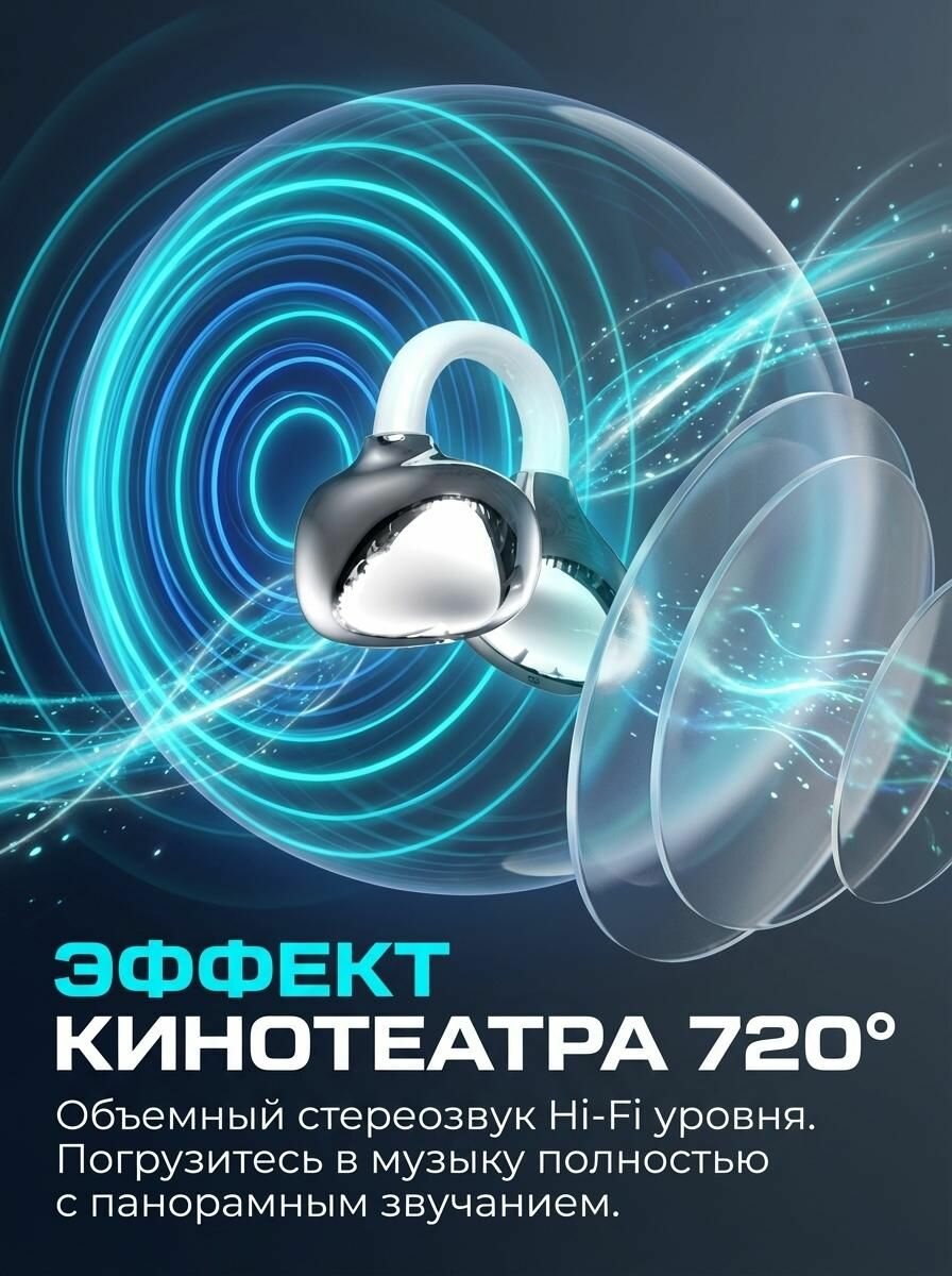 Беспроводные наушники Hyper-Bass Series 2026 Bluetooth 6.1, ANC, 80 часов музыки