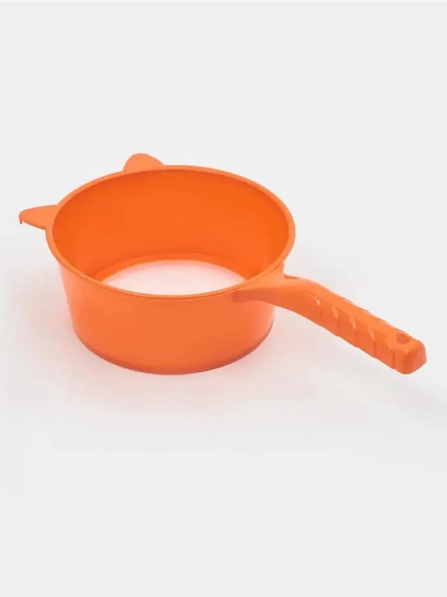 Оранжевое сито для просеивания с ручкой
