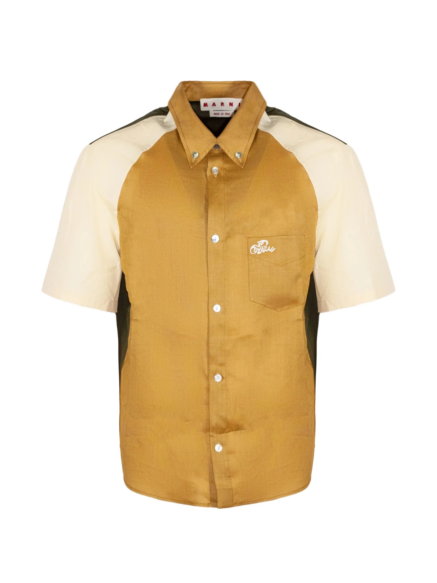 Рубашка Colour-block logo-embroidered shirt