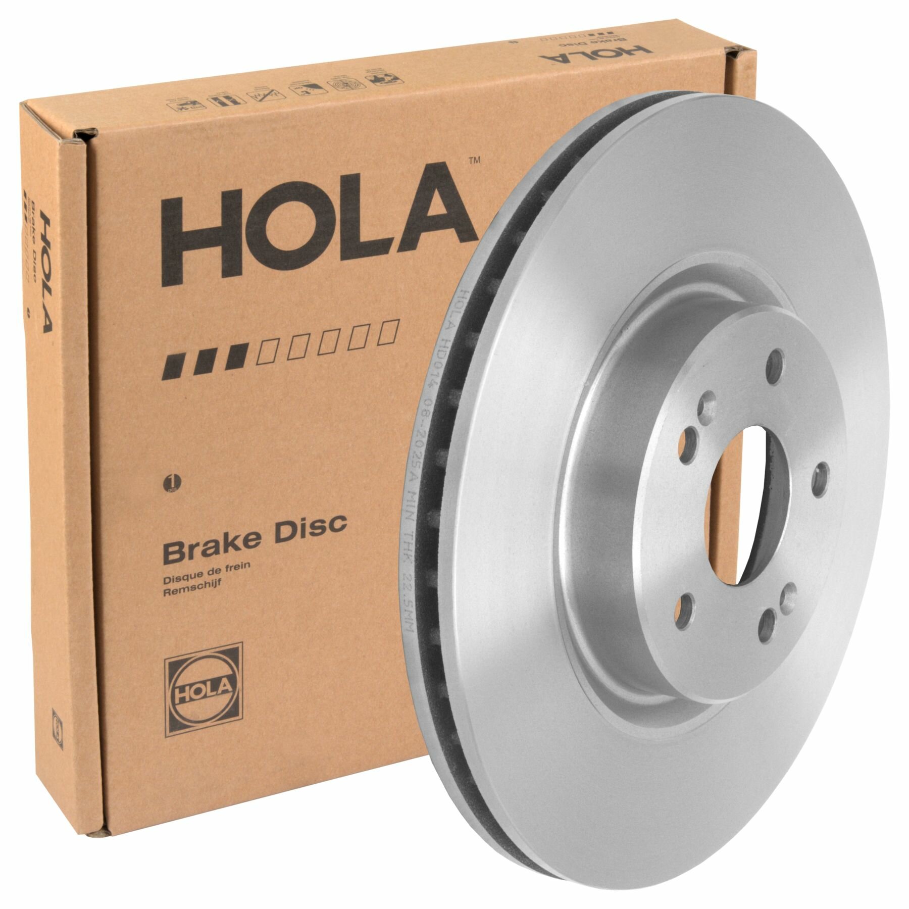 Тормозной диск вентилируемый HOLA HD014 для CHERY Tiggo 7 (T15), Tiggo 4 (T17), Tiggo 8 Pro (T1D, T1A), OMODA C5