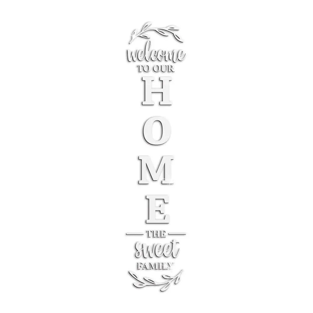 Наклейка на стену "Welcome to our Home" A Silver