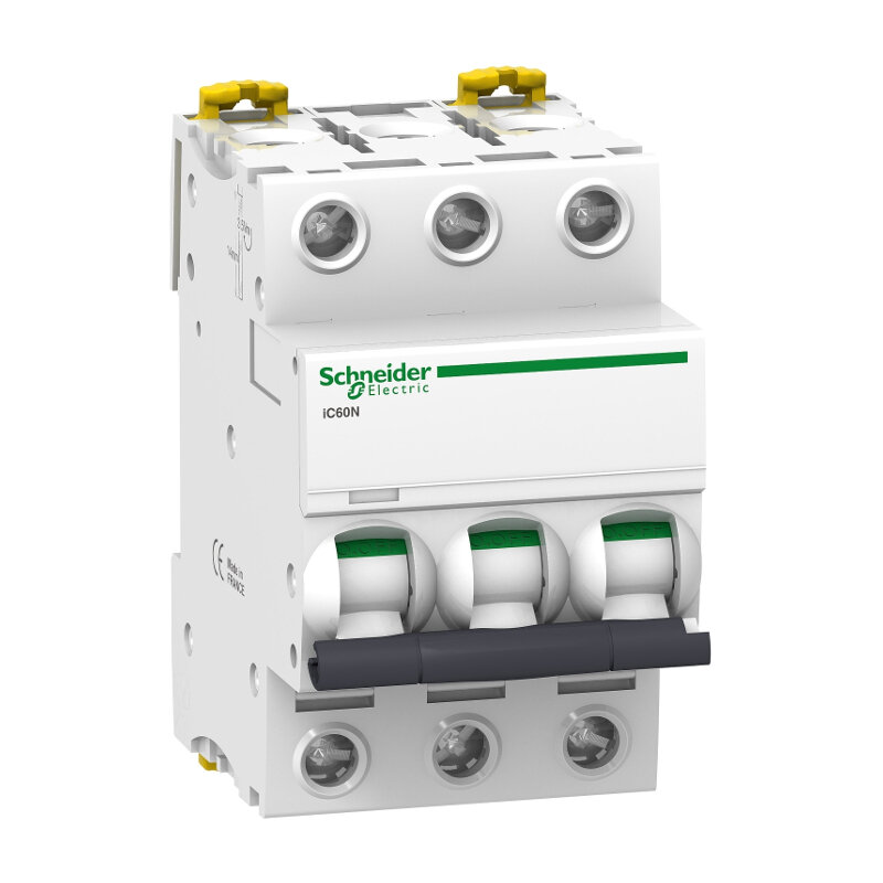Schneider Electric Выключатель автоматический трехполюсный 6А B iC60N 6кА (арт. A9F78306)