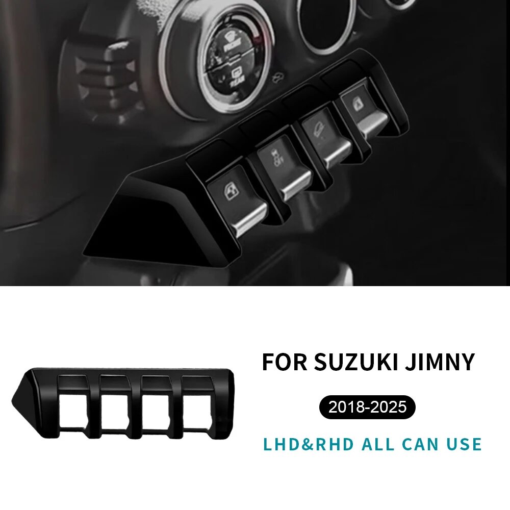 Для Suzuki 3/5-дверей Jimny Nomade JB64 JB74 2018 2019 2020 2021 2022 2023 2024 2025 Панель переключателя подъема окна автомобиля ABS Trim