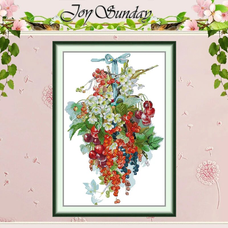 Набор для вышивки крестом Joy Sunday Лесные ягоды 14CT