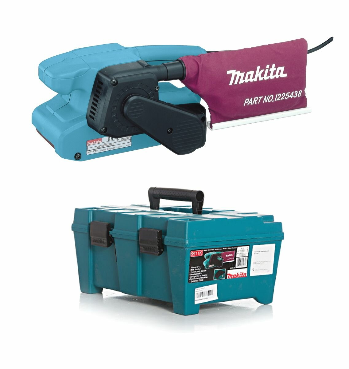 Ленточная шлифовальная машина MAKITA 9911К в кейсе