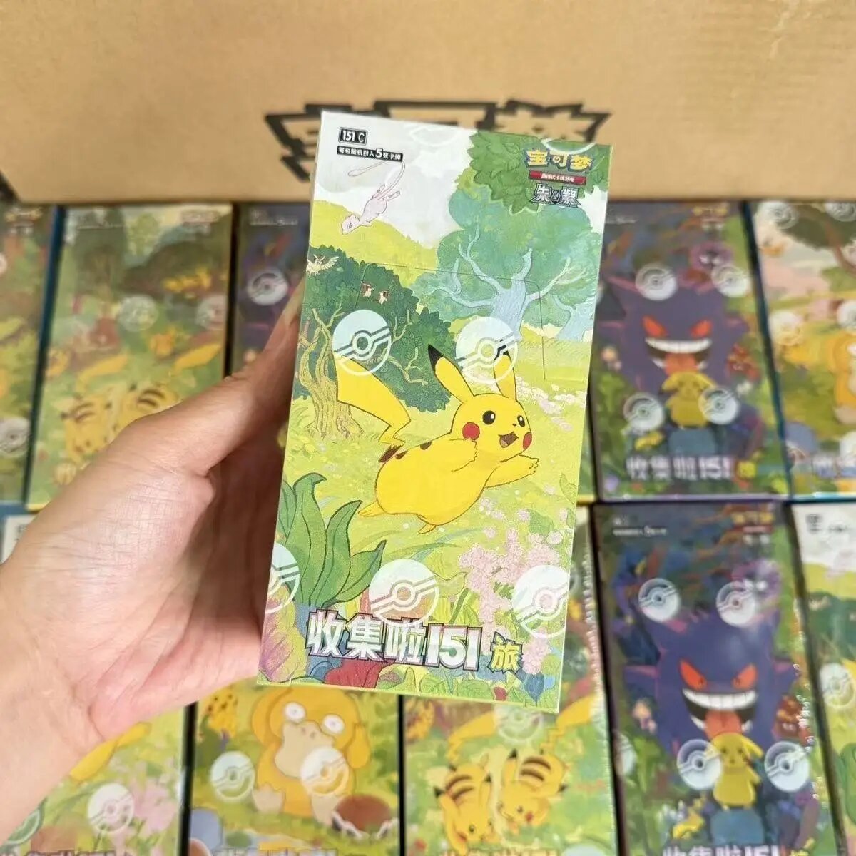 Коллекционная карта Pokemon PTCG Zhu Zi Collected 151 Change: Понита, Генгар D-15PACK BOX