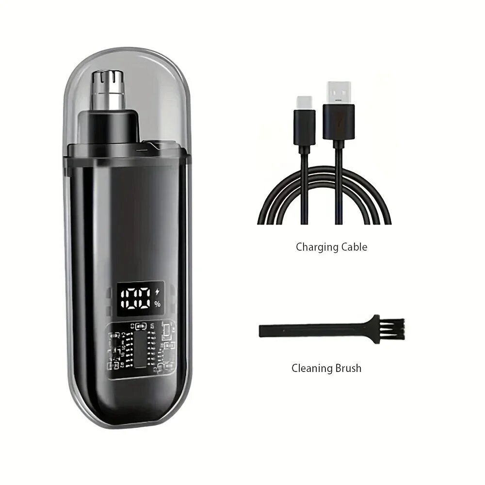 Электрические триммеры для носа и ушей для мужчин USB Black
