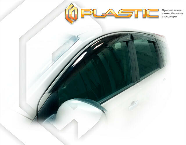 Дефлекторы окон для Nissan Note 2008 2012 правый руль Ветровики дверей Черные глянцевые полупрозрачные СА пластик