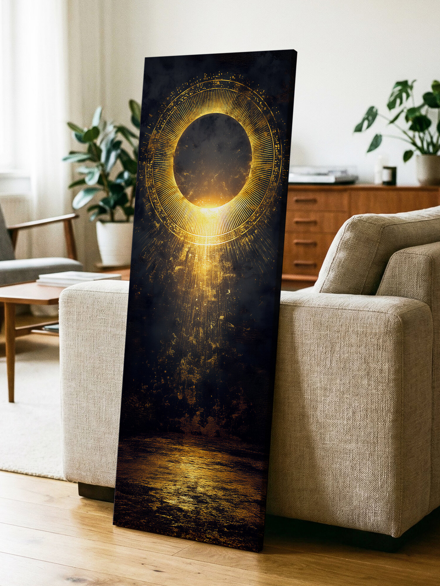 Картина Postermarket "Затмение" на холсте с подрамником 45 х 115 см