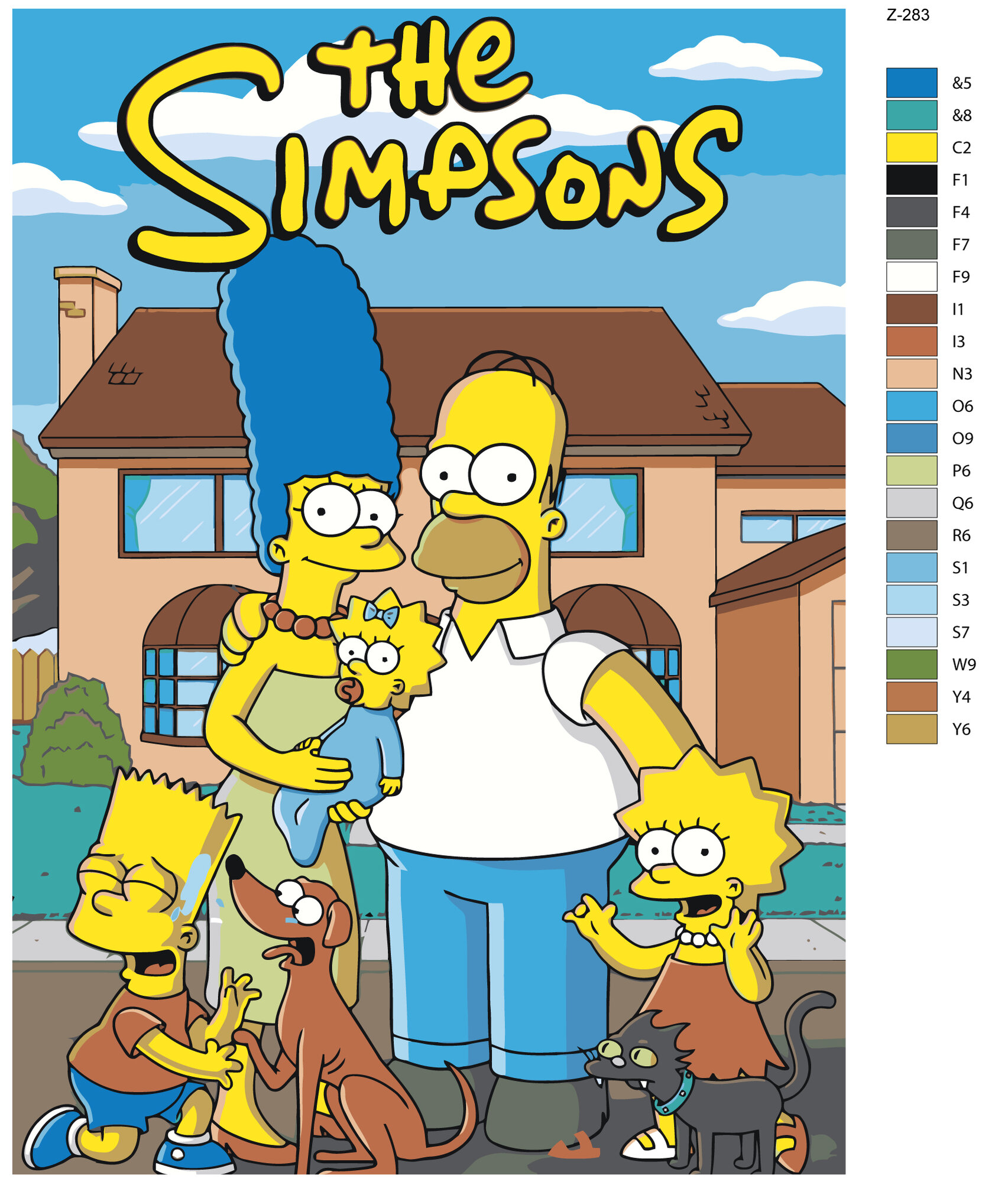 Картина по номерам Z283 "Симпсоны-The Simpsons" 80x120