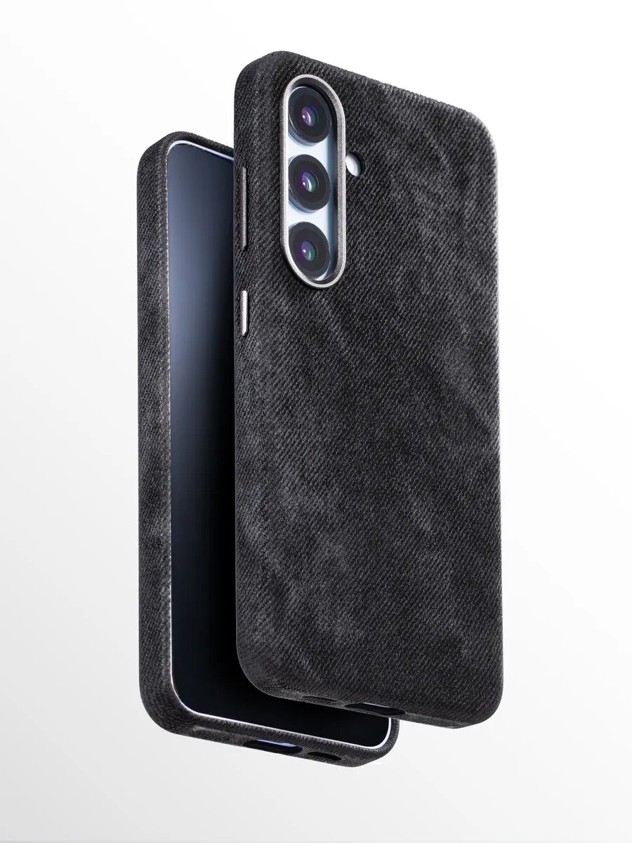 Чехол О'кейси, для Samsung Galaxy S25, защита камеры, карбоновое покрытие, чёрный