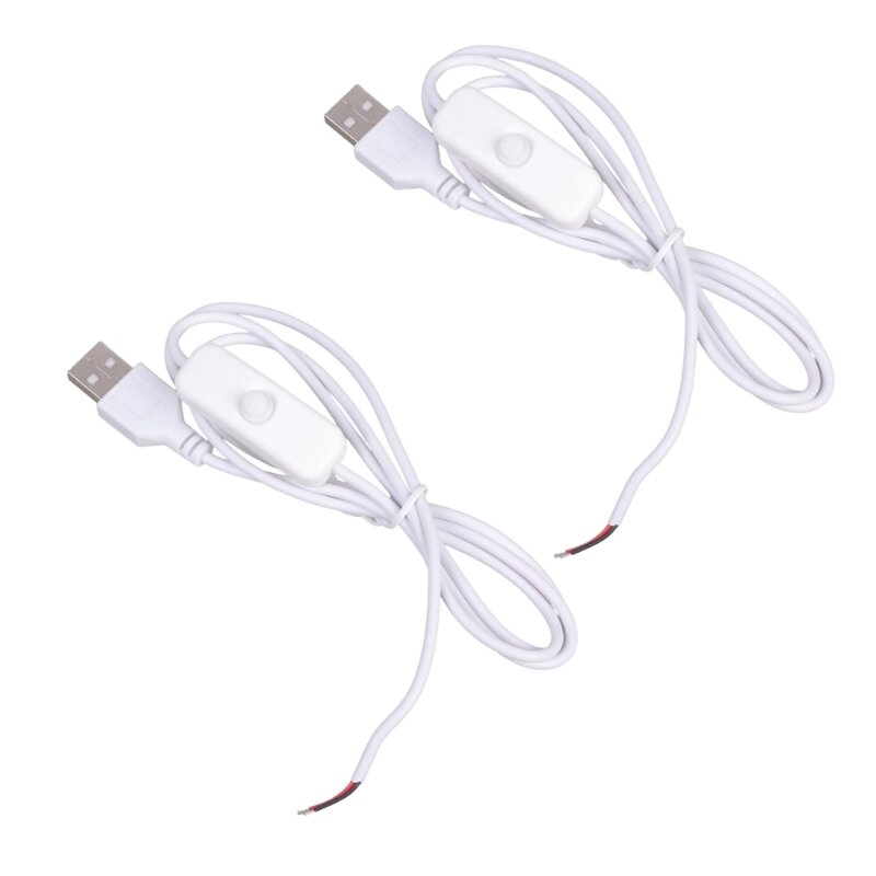 2 Линии для ремонта шнура питания переключателя USB 5V1A-белый-1,5 метра
