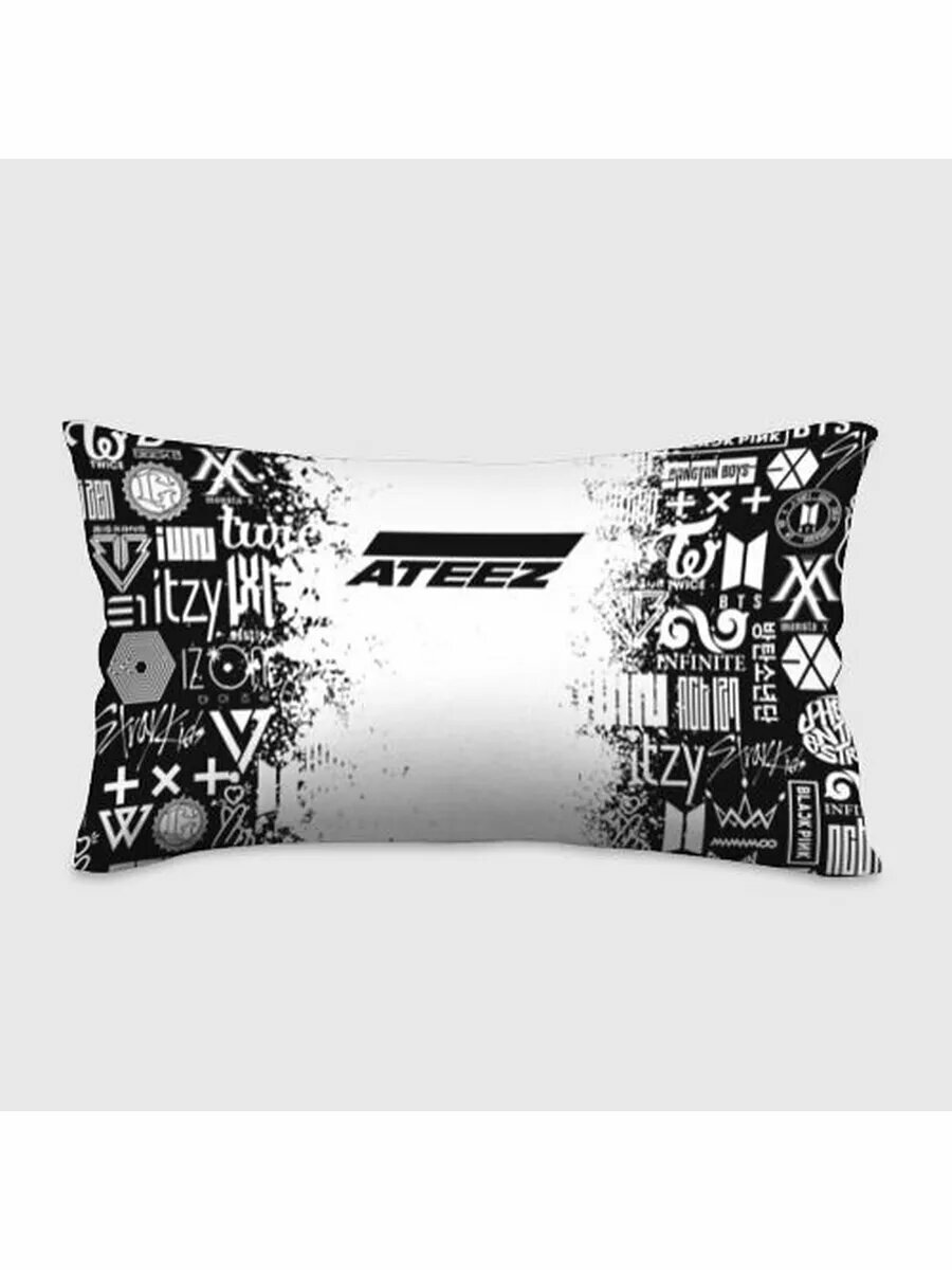 Ateez black and white Подушка