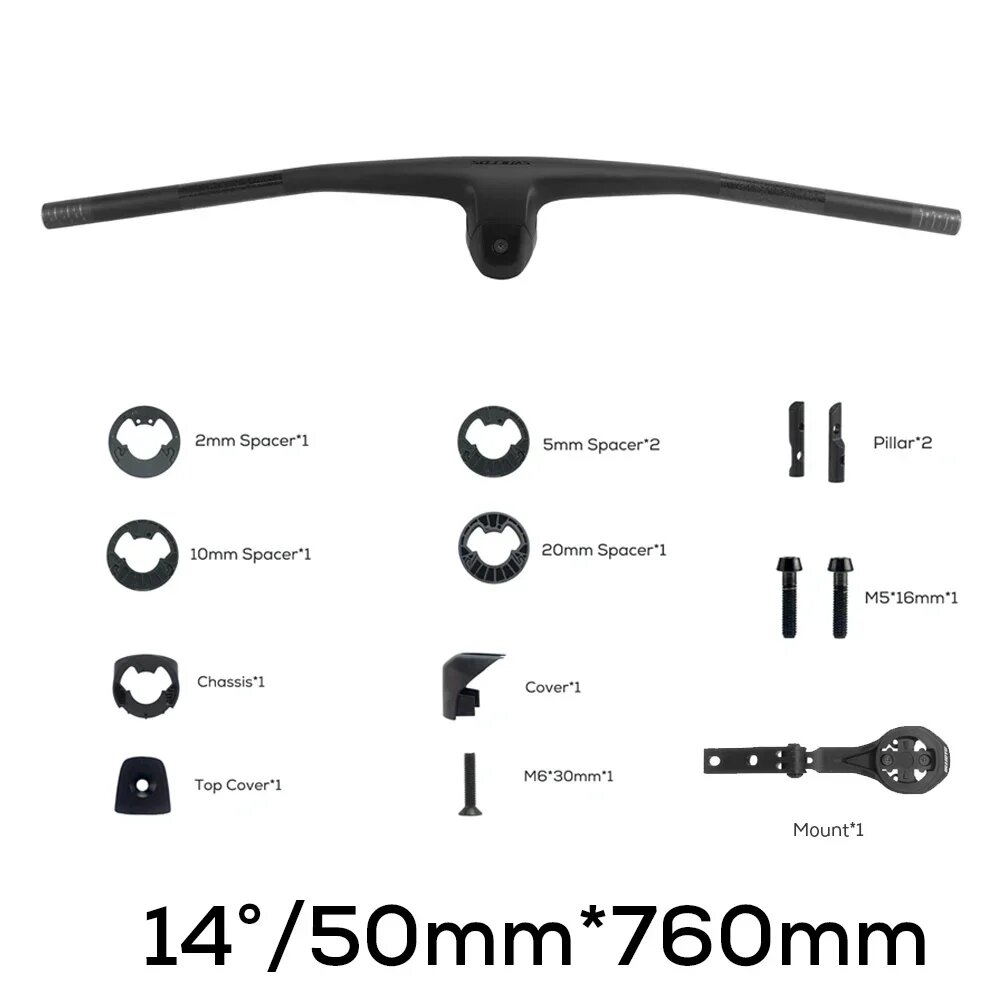 Руль SYNCROS FRASER IC SL XC, 50mmx760mm, -14degree