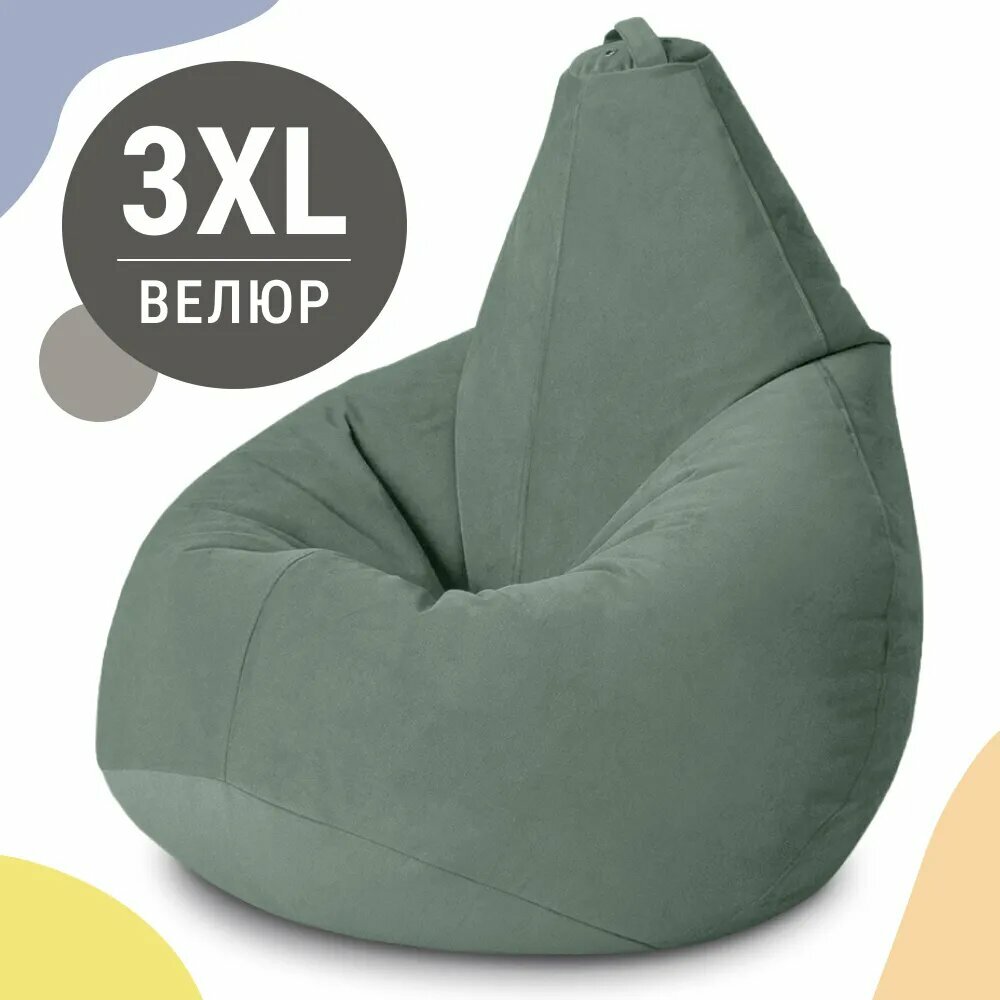 Кресло мешок MyPuff XXXXL пуфик, ментол