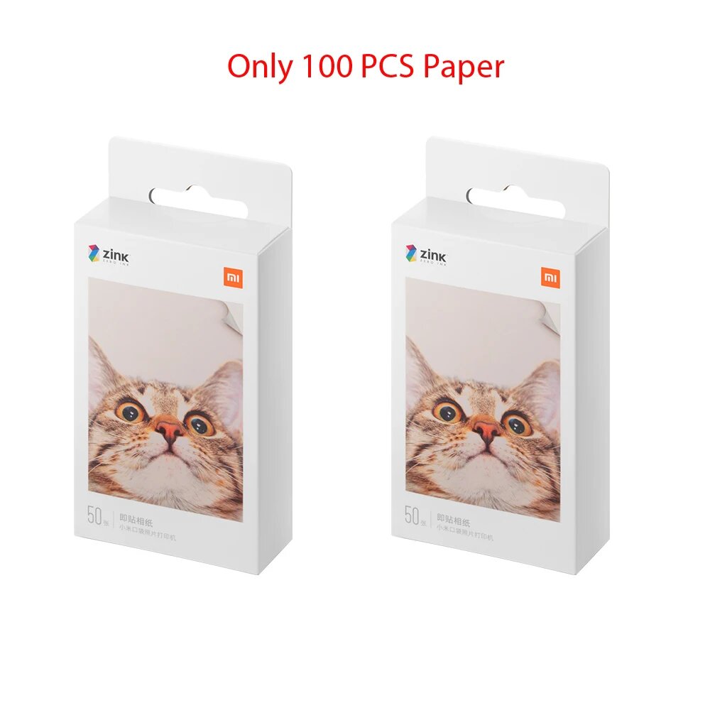Бумага для фотопринтера Xiaomi ZINK 50/100/150/300 листов Only 100PCS Paper