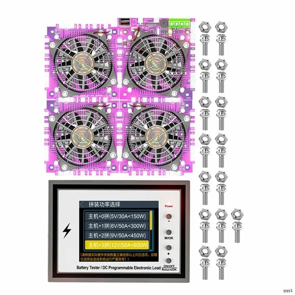 Электронный индикатор нагрузки BW600 600 Вт WiFi BT, тестер аккумулятора 18650, монитор емкости, USB-зарядные устройства, вилка США