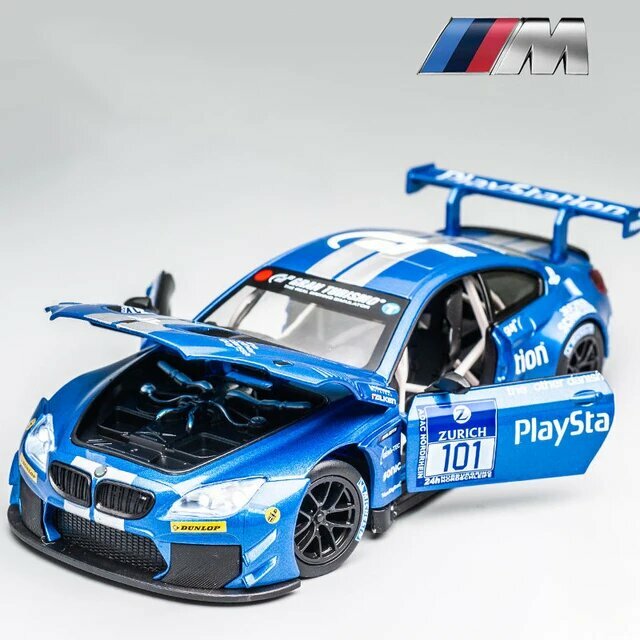 Новые 1:24 BMW Z4 GT3 GULF BMW M6 BMW M4 CSL литые игрушечные машинки и модели автомобилей Звуковые и световые игрушки для детей Подарки