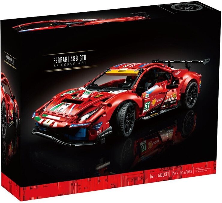 Конструктор Феррари Ferrari 488 GTE Совместимый с Technic 42125, 1677 деталей