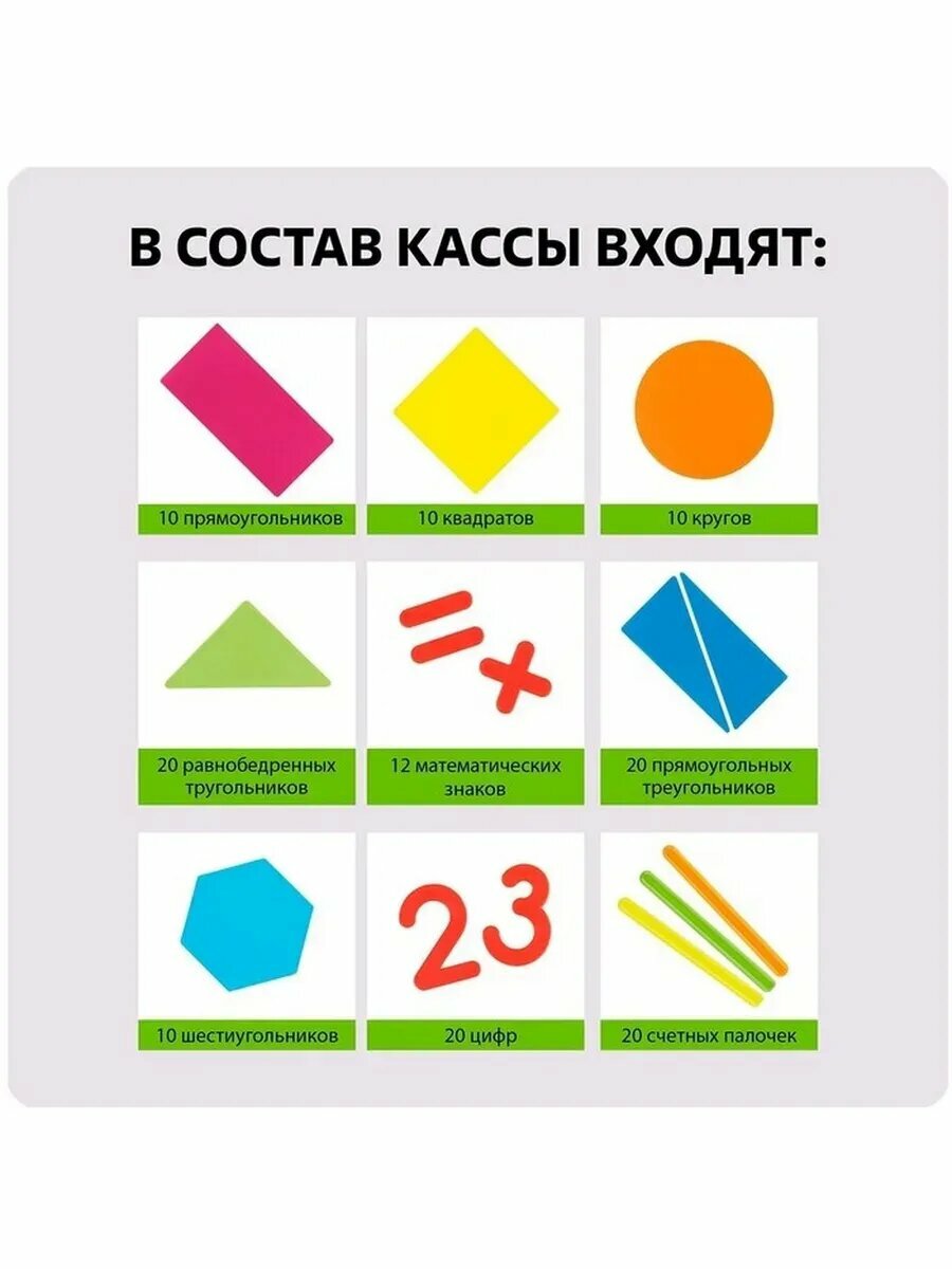 Обучающая касса с цифрами и счетными материалами